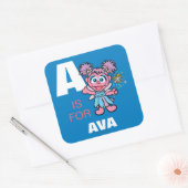 A is for Abby Cadabby | Add Your Name Square Sticker | Zazzle