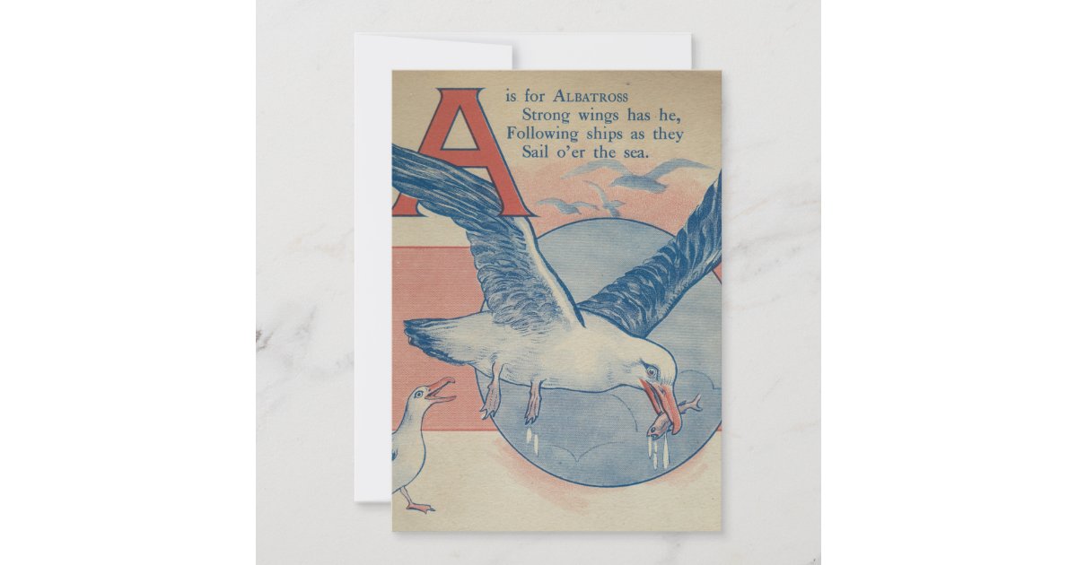 A is for Albatross - Flat Thank You Card | Zazzle
