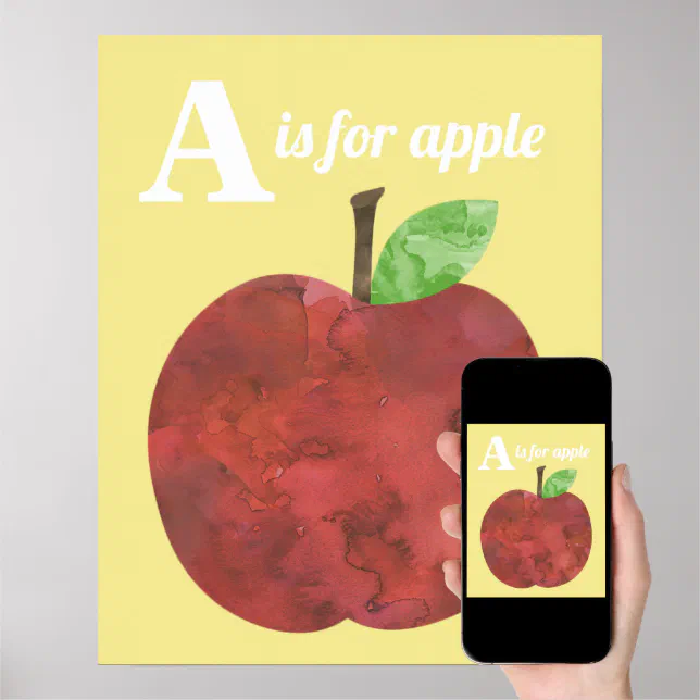 A is for Apple Poster | Zazzle