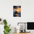A Japanese Temple in the Evening Light Poster | Zazzle