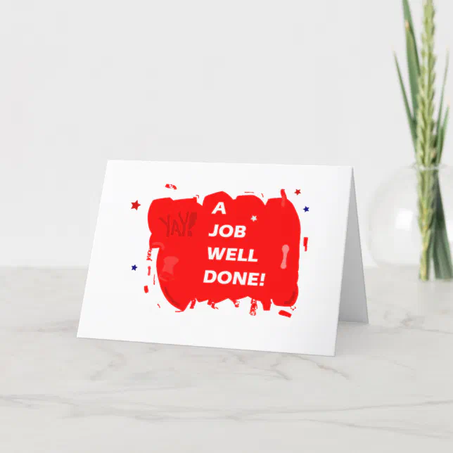 A Job Well Done! Thank You Card | Zazzle