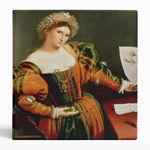 A Lady with a Drawing of Lucretia, c.1530-33 Binder | Zazzle