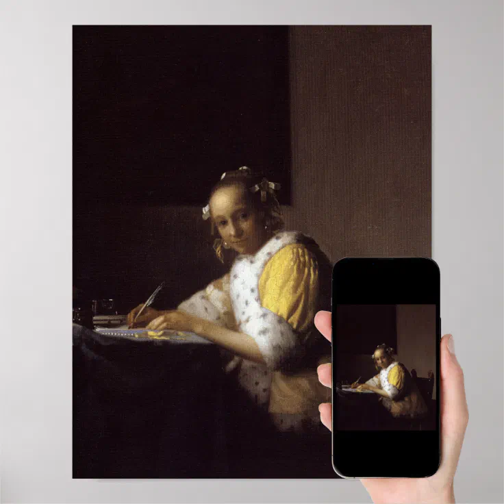 A Lady Writing Poster | Zazzle