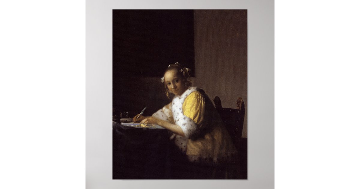A Lady Writing Poster | Zazzle