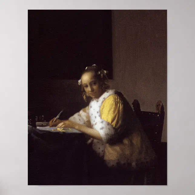 A Lady Writing Poster | Zazzle