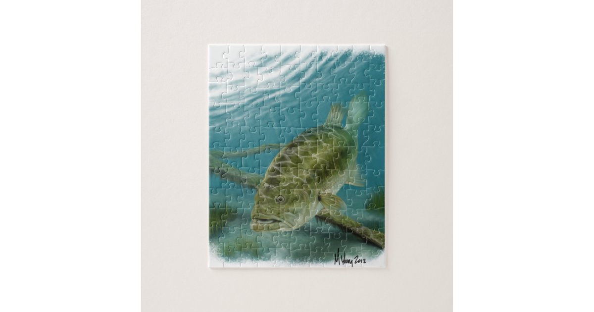 A Large Mouth Bass Jigsaw Puzzle | Zazzle