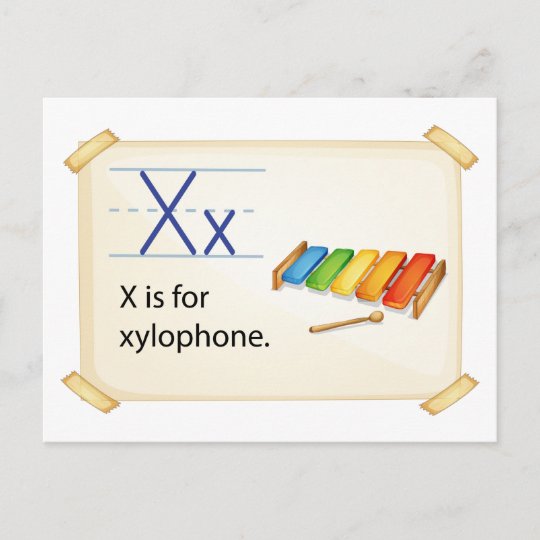 A letter X for xylophone Postcard | Zazzle.com