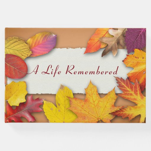 A life remembered: Funeral Guest Book | Zazzle