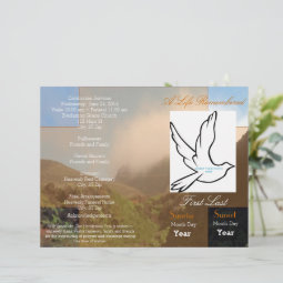 A Life Remembered Funeral Program-single fold | Zazzle