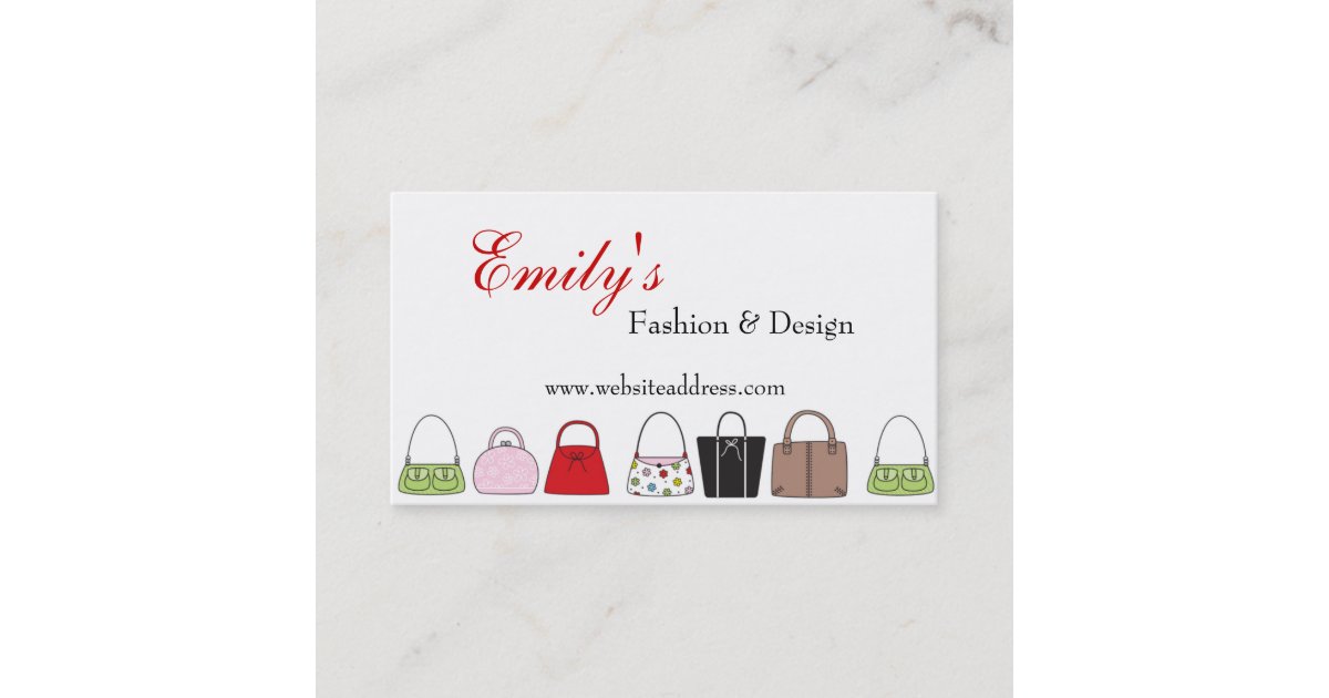 A Line of Purses Design 3 Fashion Business Cards | Zazzle