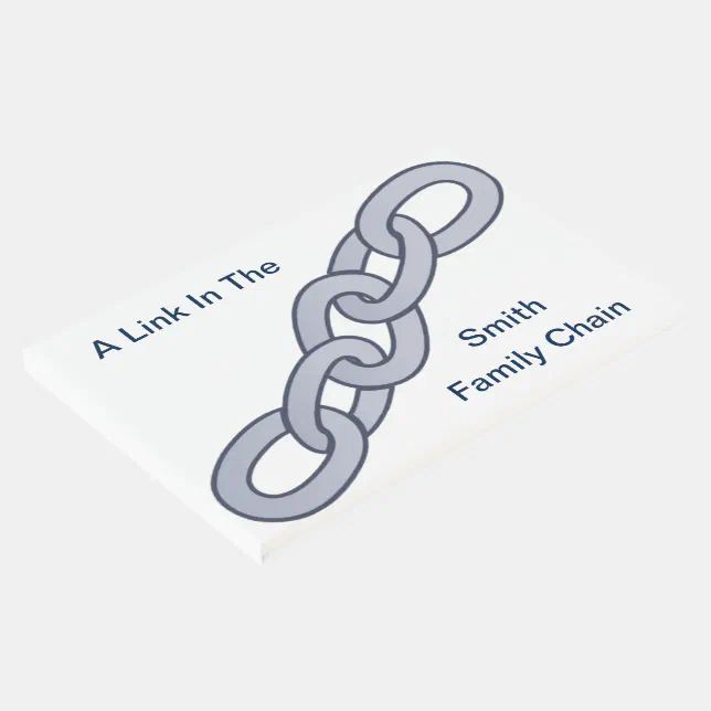 A Link In The Custom Family Chain Reunion Guest Book | Zazzle