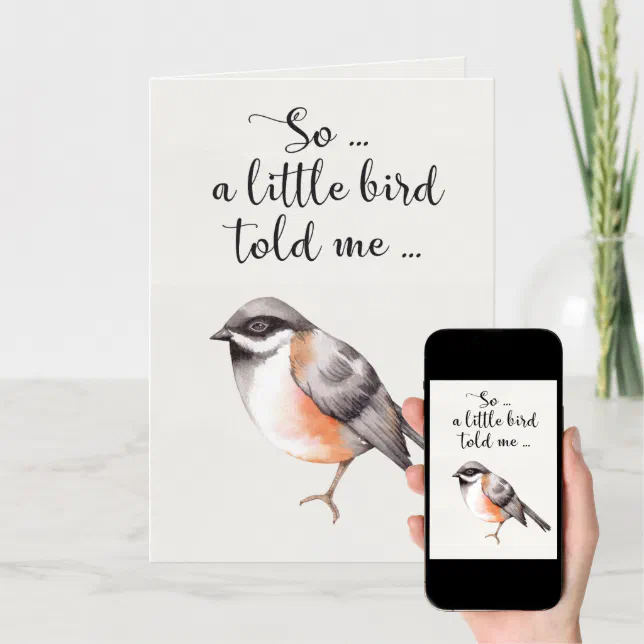 A Little Bird Told Me Birthday Card | Zazzle