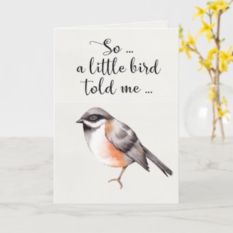 A Little Bird Told Me Birthday Card | Zazzle
