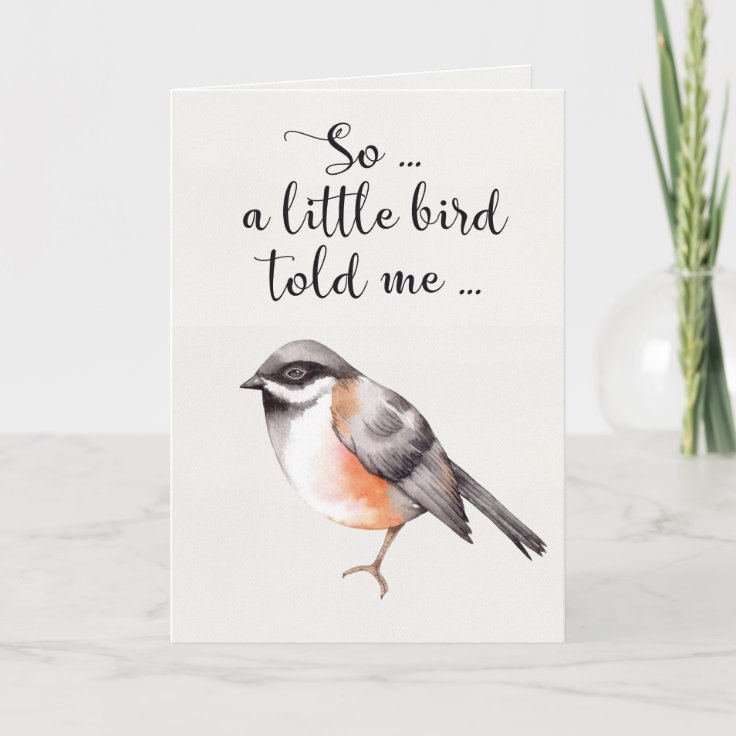 A Little Bird Told Me Birthday Card | Zazzle