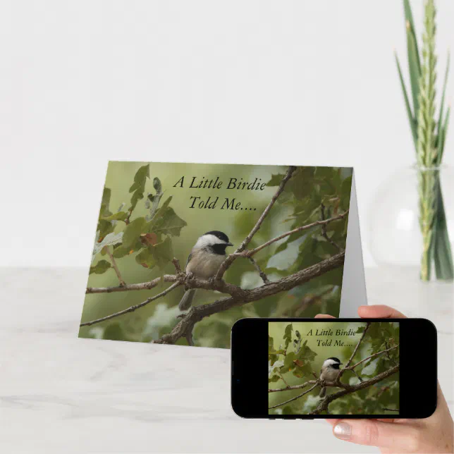A Little Birdie Told Me Birthday Card | Zazzle