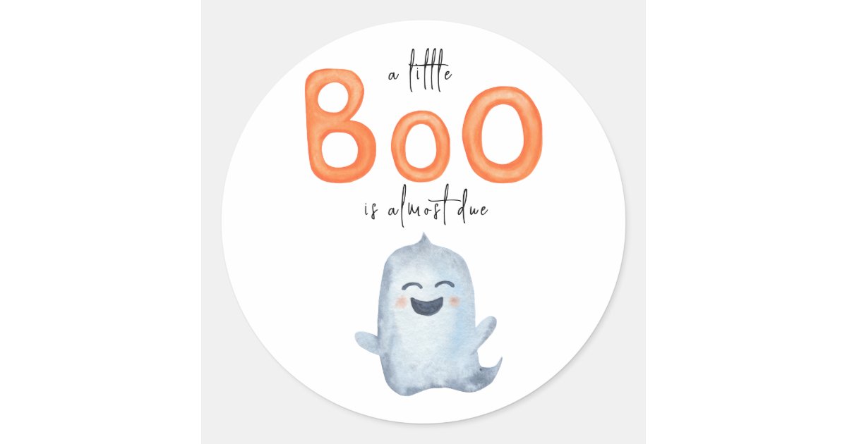 A little Boo - baby shower Classic Round Sticker | Zazzle