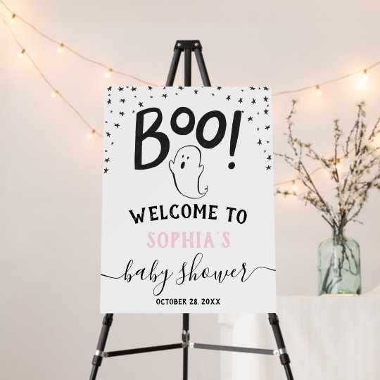A Little Boo Baby Shower Welcome Sign | Zazzle.com