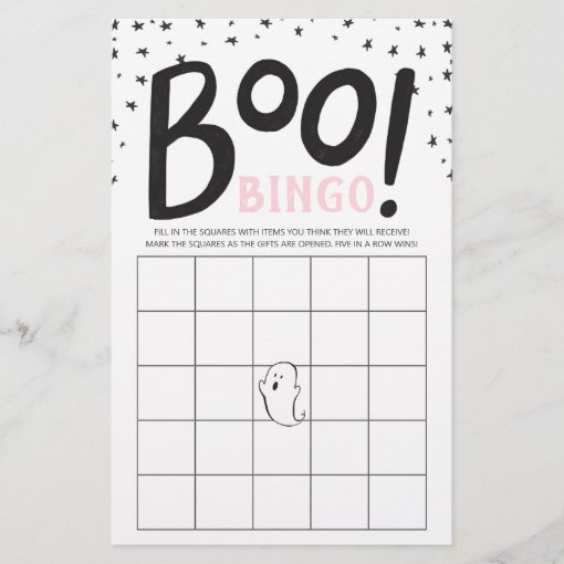 A Little Boo Halloween Baby Shower Bingo | Zazzle