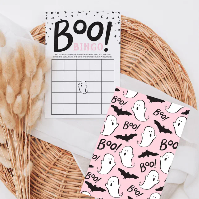 A Little Boo Halloween Baby Shower Bingo | Zazzle