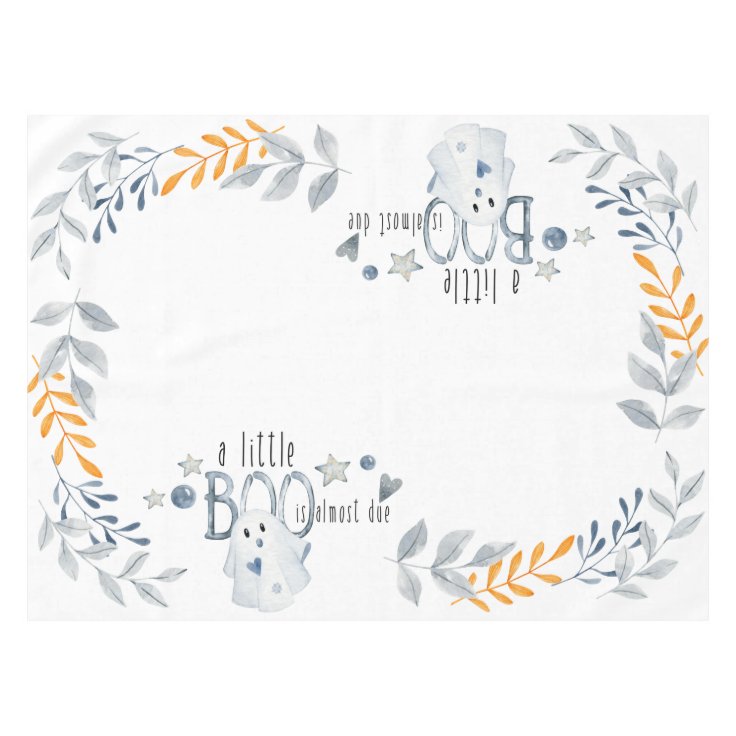 A Little Boo is Almost Due Baby Shower Party Tablecloth | Zazzle