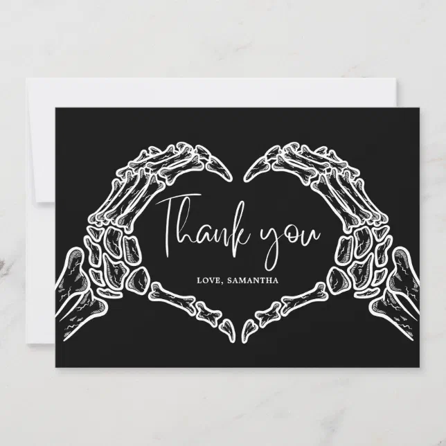 A Little Boo Skull Halloween Baby Shower Thank You Card | Zazzle