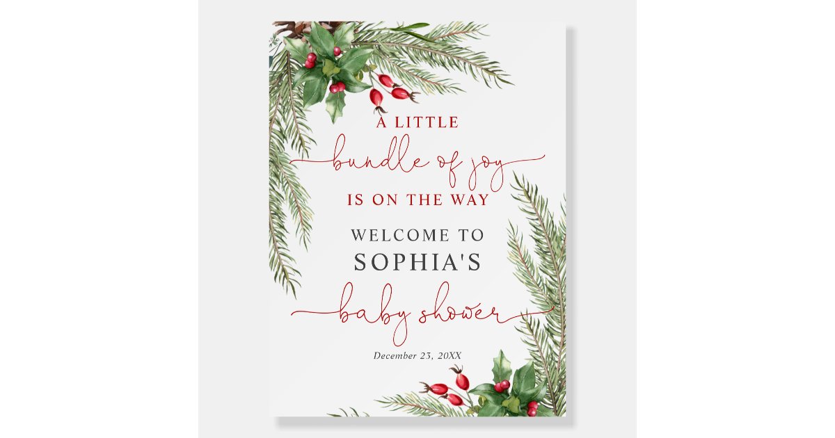 A Little Bundle Of Joy Baby Shower Welcome Sign | Zazzle