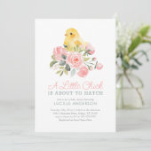 A Little Chick is About to Hatch Baby Shower Invitation | Zazzle