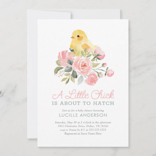 A Little Chick is About to Hatch Baby Shower Invitation | Zazzle