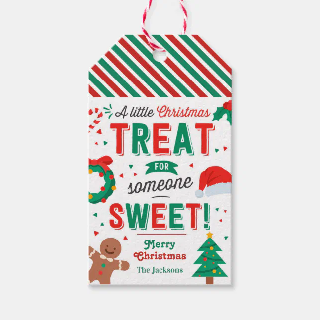 A Little Christmas Treat for Someone Sweet Gift Tags | Zazzle
