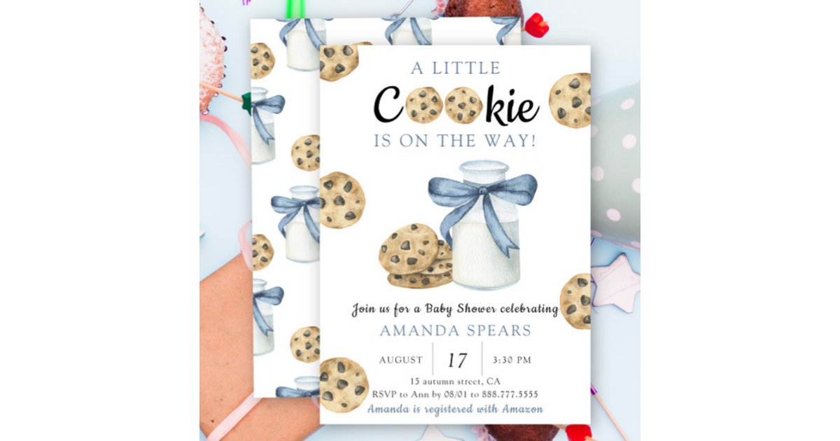 A Little cookie is on the way Baby shower Invitation | Zazzle