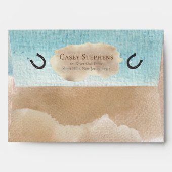 A Little Cowboy Western Boy Baby Shower Envelope | Zazzle