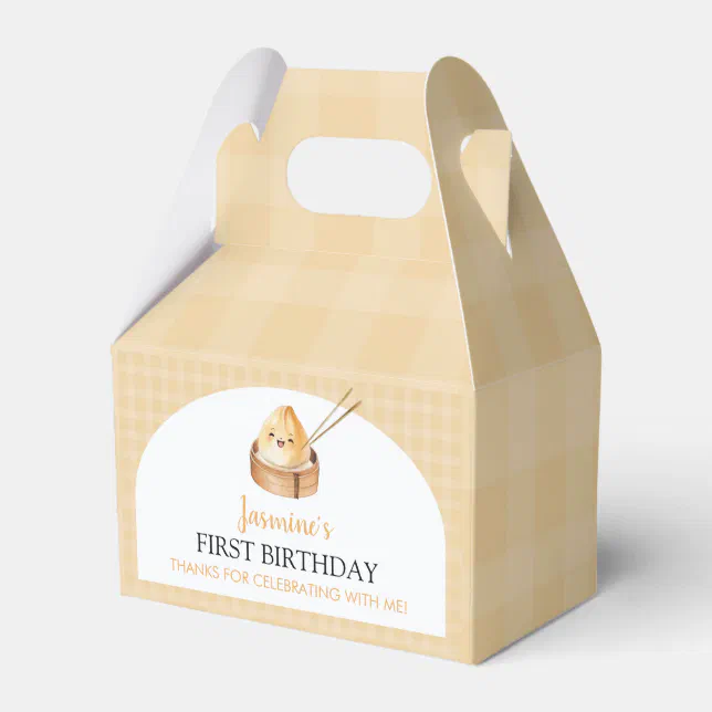 A Little Dumpling 1st Birthday Party Favor Box | Zazzle