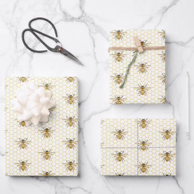 A little Honey Is On The Way Baby Shower Wrapping Paper Sheets | Zazzle