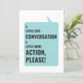 A Little Less Conversation, A Little More Action, Invitation | Zazzle