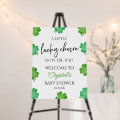 A Little Lucky Charm Baby Shower Welcome Sign | Zazzle