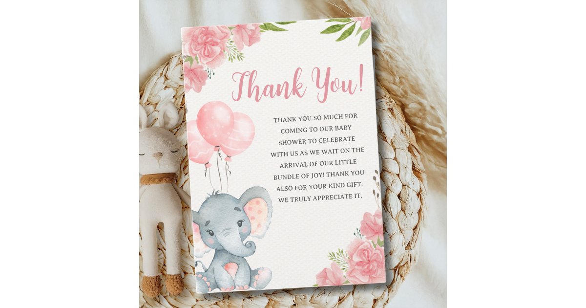A Little Peanut is on the Way, Baby Shower Girl Thank You Card | Zazzle