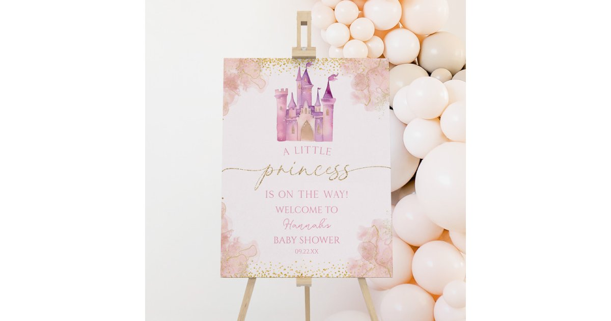 A Little Princess Baby Shower Welcome Sign | Zazzle