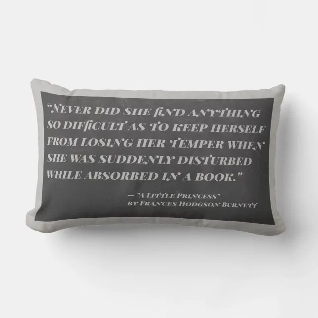 A Little Princess Good Book Quote Lumbar Pillow | Zazzle