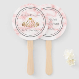 A Little Princess Is On Her Way Baby Shower Hand Fan | Zazzle