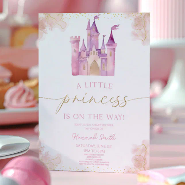 A Little Princess Royal Castle Baby Shower Invitation | Zazzle