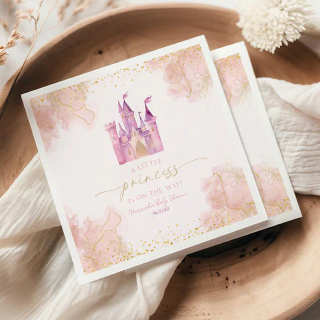 A Little Princess Royal Castle Baby Shower Napkins | Zazzle