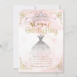 A Little Princess turning SIX 6TH Birthday Party Invitation | Zazzle