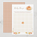 A Little Pumpkin Fall | Baby Shower Bingo Card | Zazzle