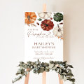 A Little Pumpkin Fall Baby Shower Sign | Zazzle