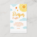 A Little Ray of Sunshine Baby Shower Diaper Raffle Enclosure Card | Zazzle