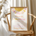 A Little Ray of Sunshine Baby Shower Welcome Sign | Zazzle