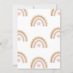 A Little Ray of Sunshine Boho Rainbow Baby Shower Invitation | Zazzle