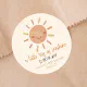 A Little Ray Of Sunshine Yellow Sun Baby Shower Classic Round Sticker ...
