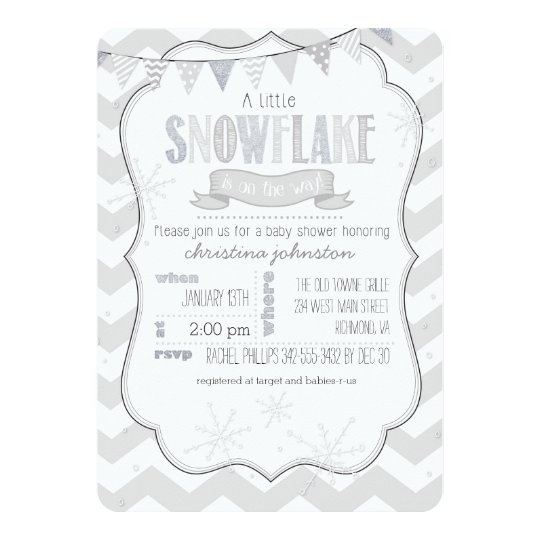 A Little Snowflake Baby Shower Invitation | Zazzle.com