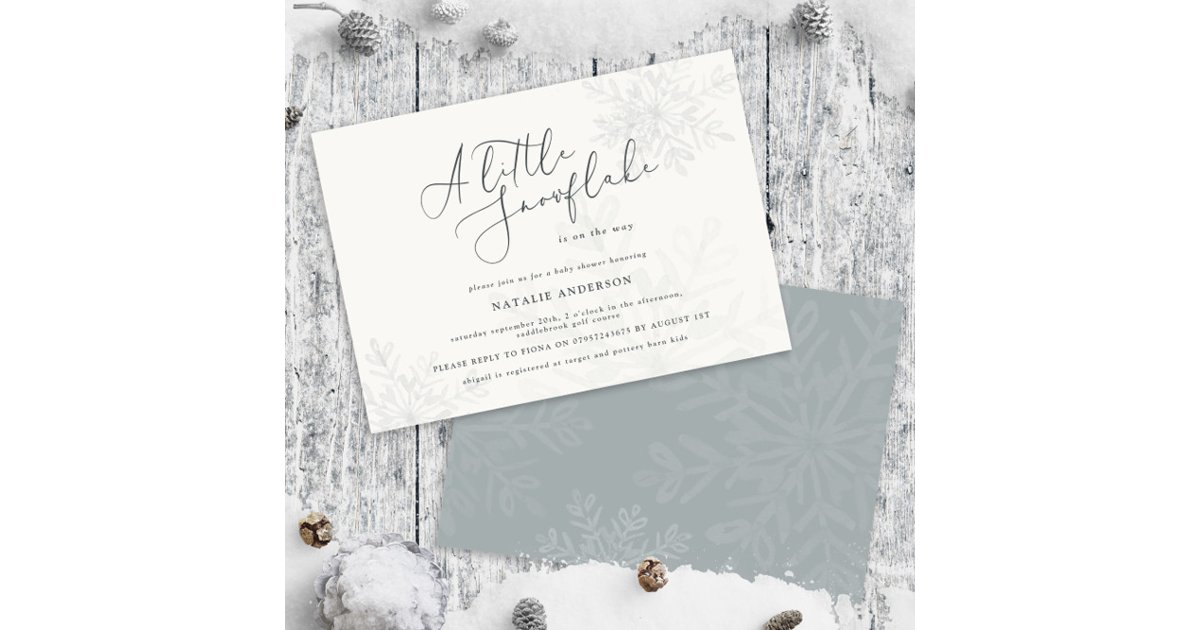 A little snowflake baby shower invitation | Zazzle